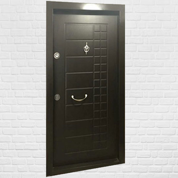 درب ضد سرقت قهوه ای ارزان مدل نگین کد F516